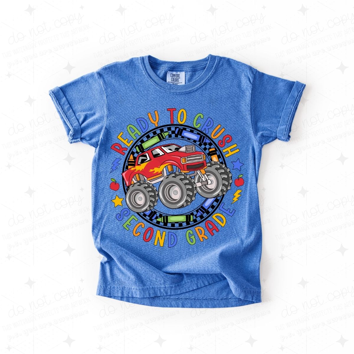 READY TO CRUSH SECOND GRADE - DTF TRANSFER – shopollieandco