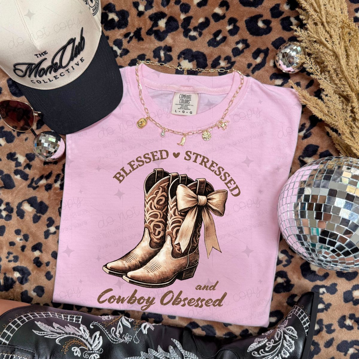 COQUETTE BLESSED STRESSED AND COWBOY OBSESSED - DTF TRANSFER ...