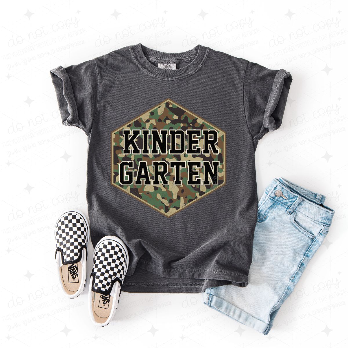 CAMO KINDERGARTEN - DTF TRANSFER – shopollieandco