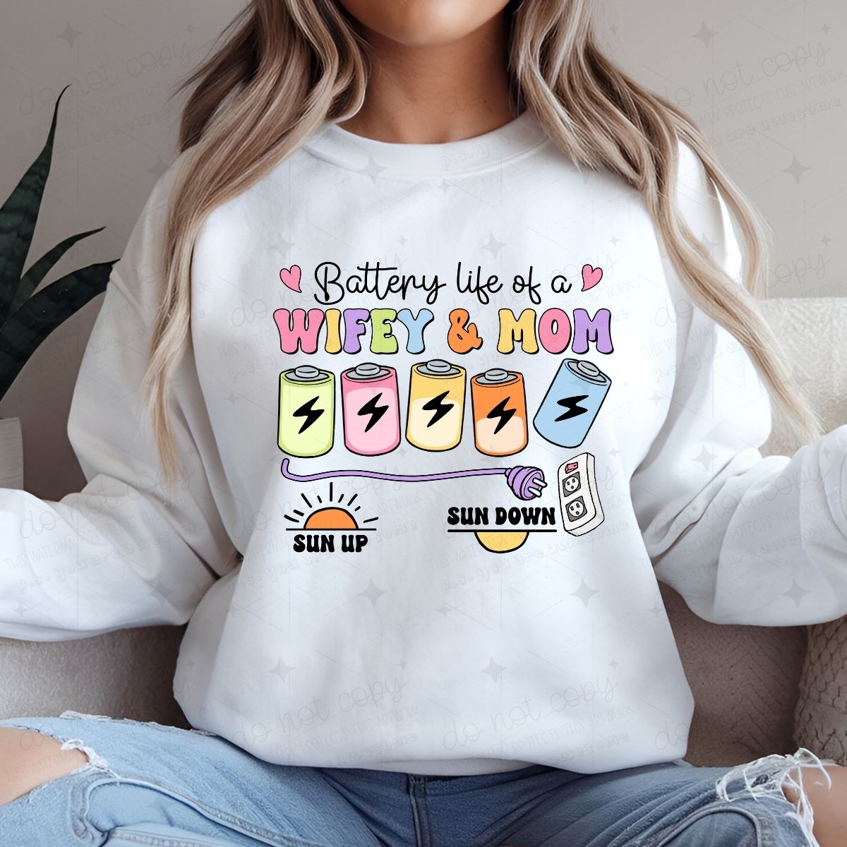 BATTERY LIFE OF A WIFEY & MOM - DTF TRANSFER – shopollieandco