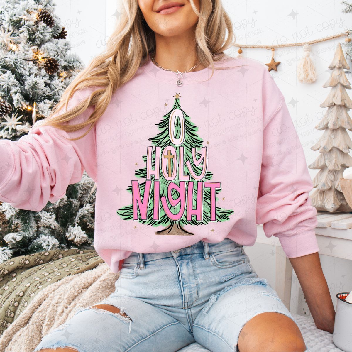 O HOLY NIGHT - DTF TRANSFER – shopollieandco